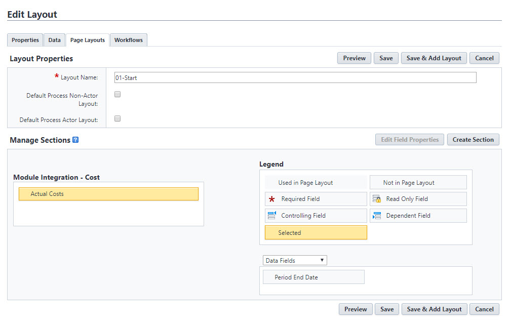 Add Page Layouts